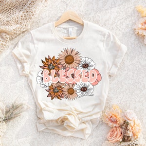 Floral Blessed PNG for Sublimation, Blessed Design for Tshirt Png ...