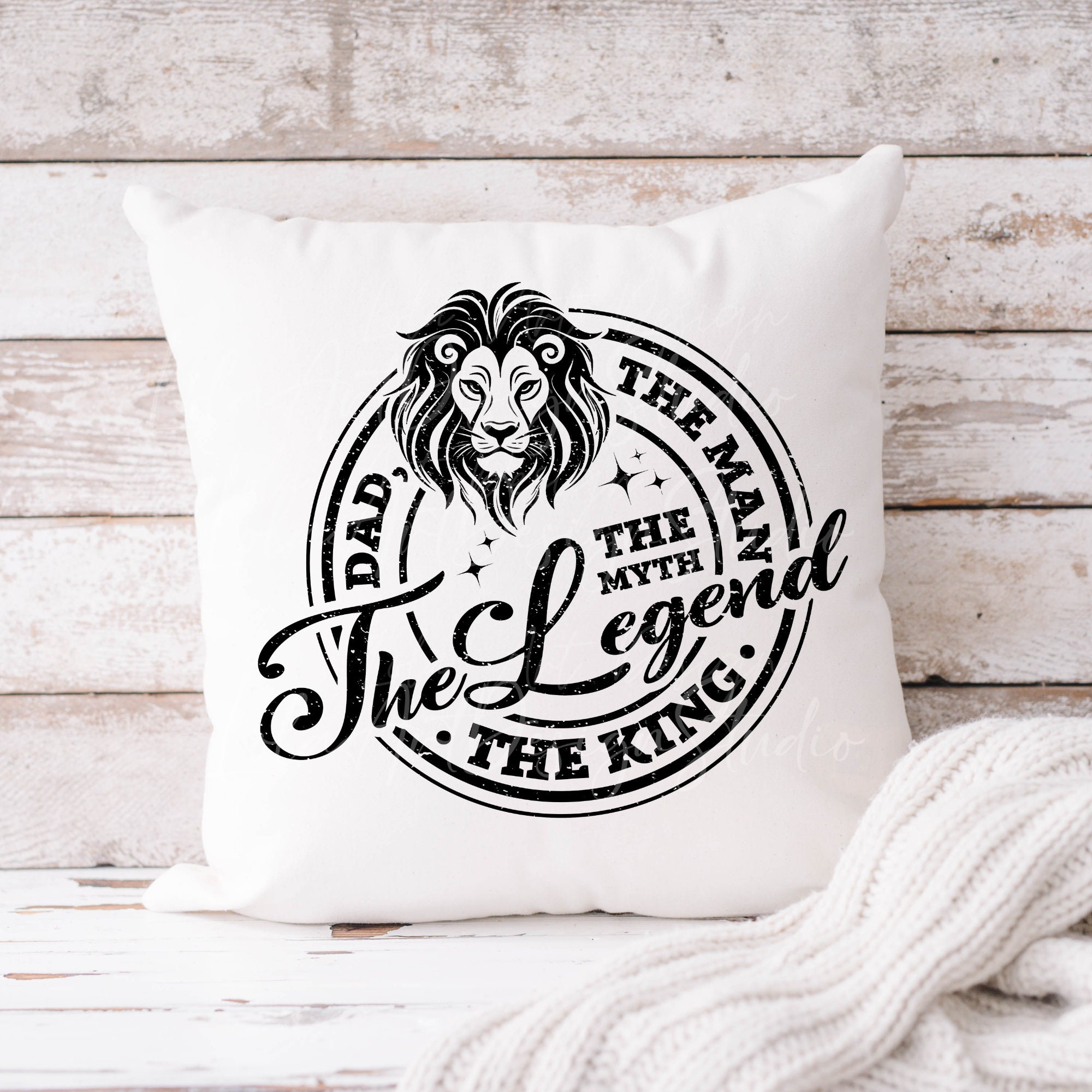 Father's Day Svg and Png Sublimation Design Image, Lion Dad the Man the ...