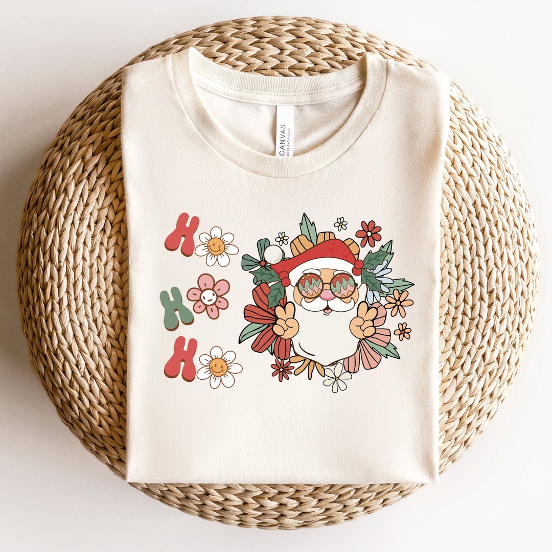 Retro Hippie Santa Ho Ho Ho Christmas Png Sublimation Design, Santa ...