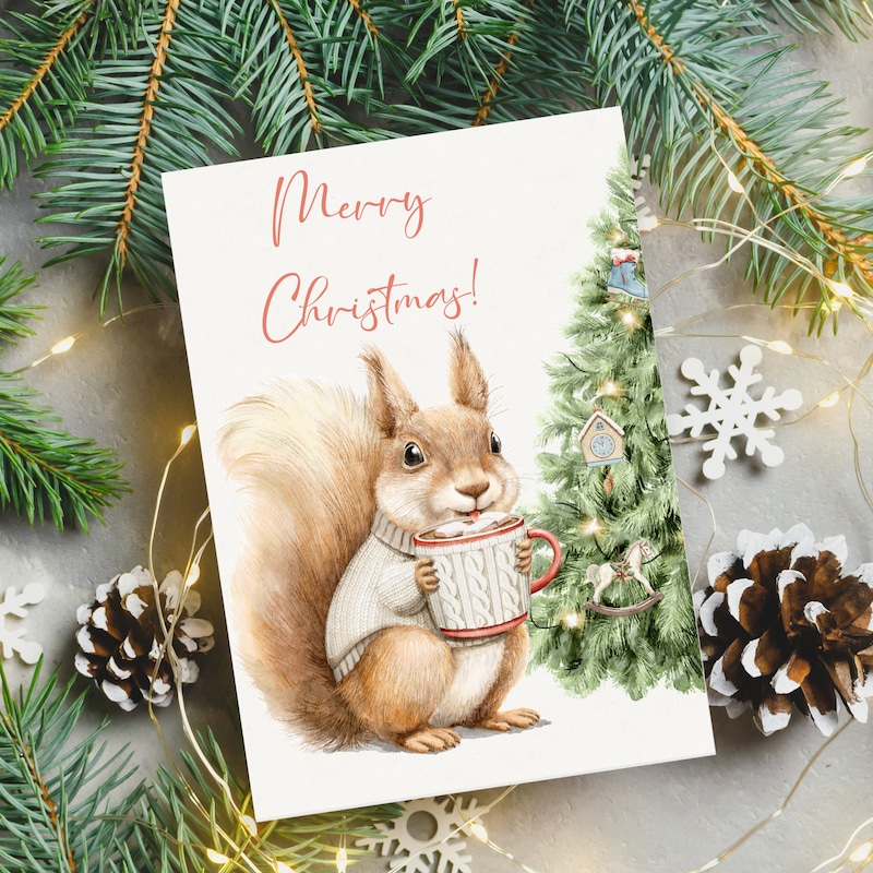 Diy Christmas Card - Etsy
