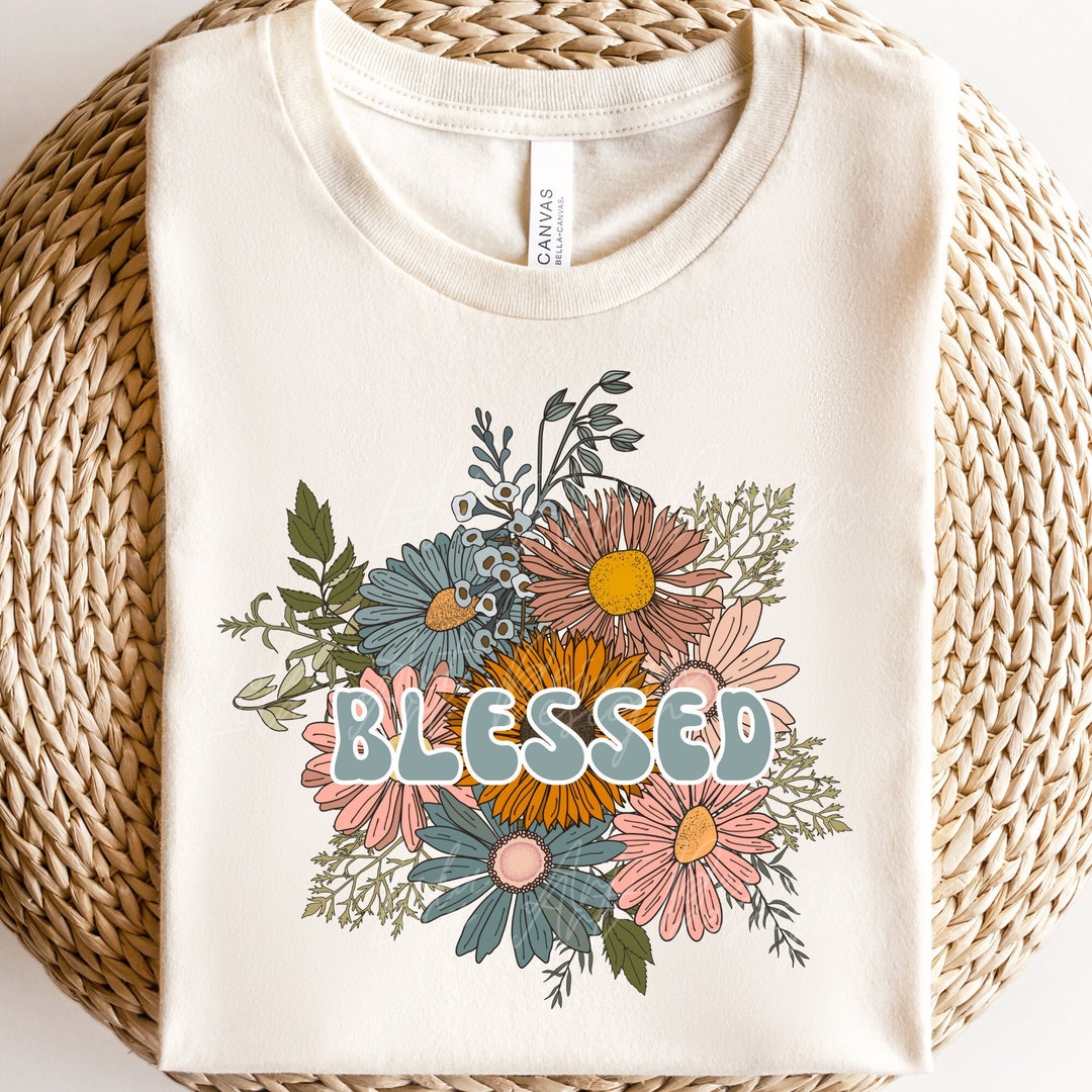 Blessed PNG for Sublimation, Boho Blessed Shirt Designs Png, Blessed ...