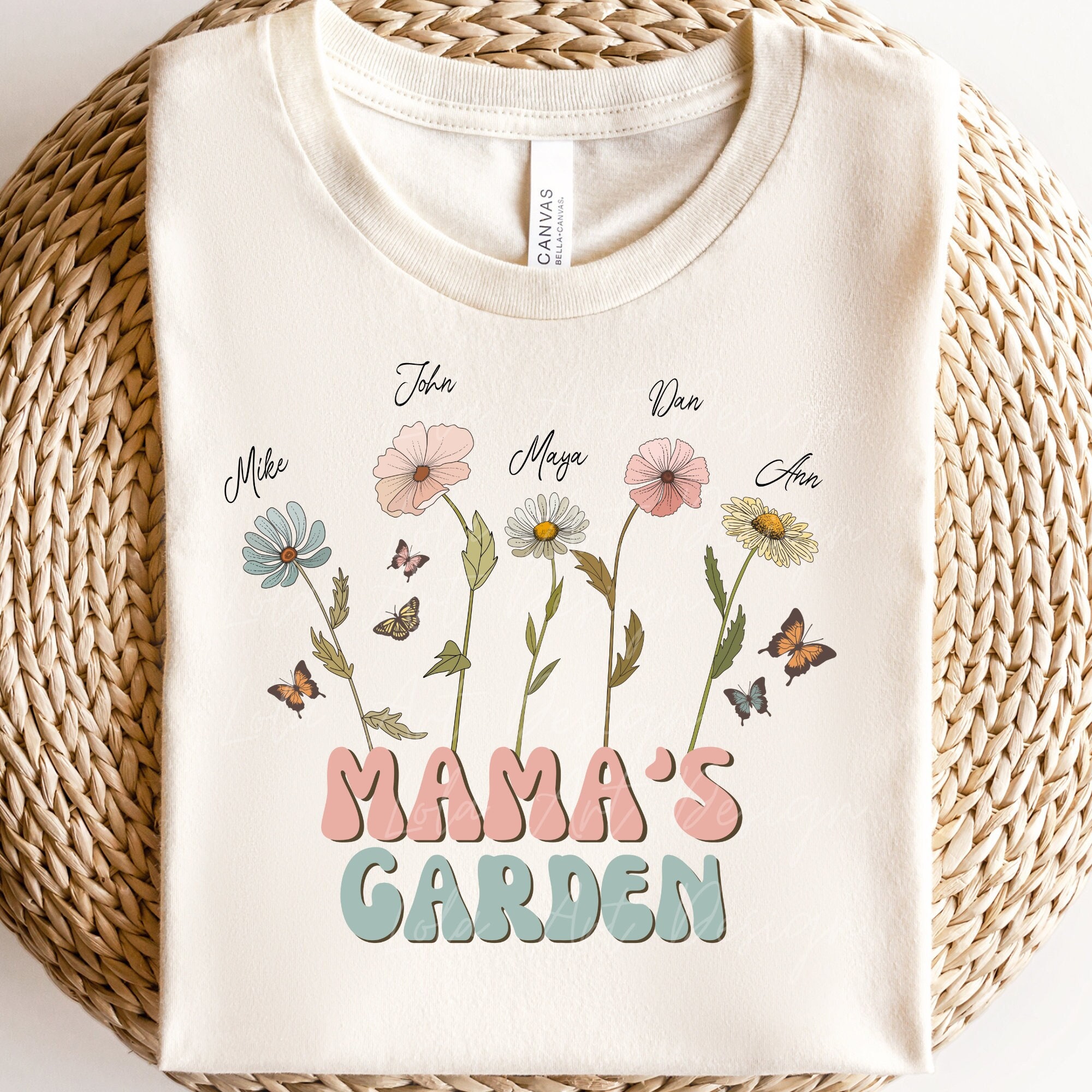 Mama's Garden PNG Sublimation Custom Kids Names With - Etsy