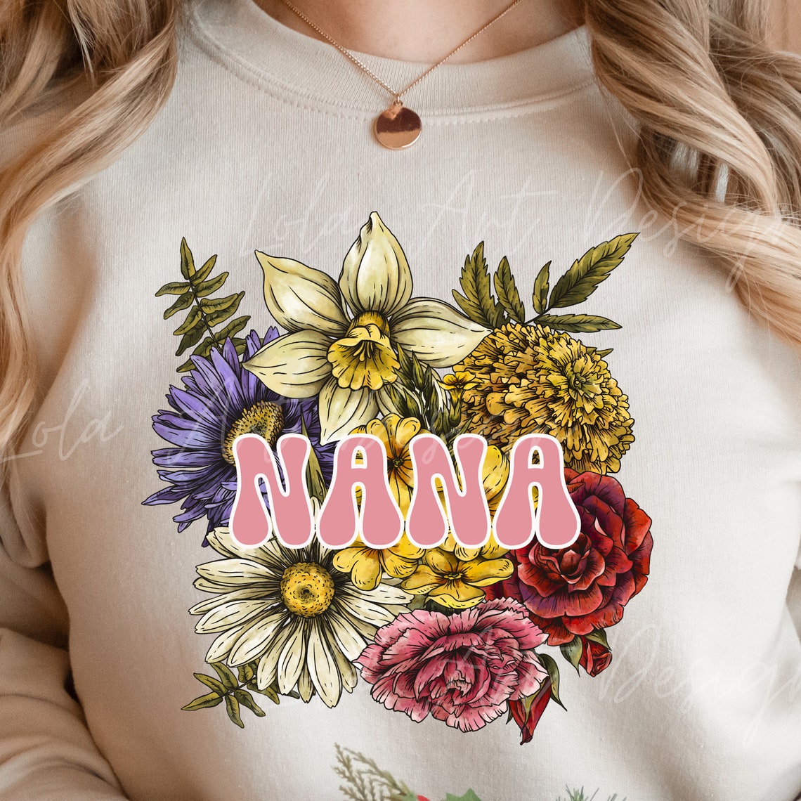 Floral Nana Png Nana Design File for Sublimation Nana Floral - Etsy