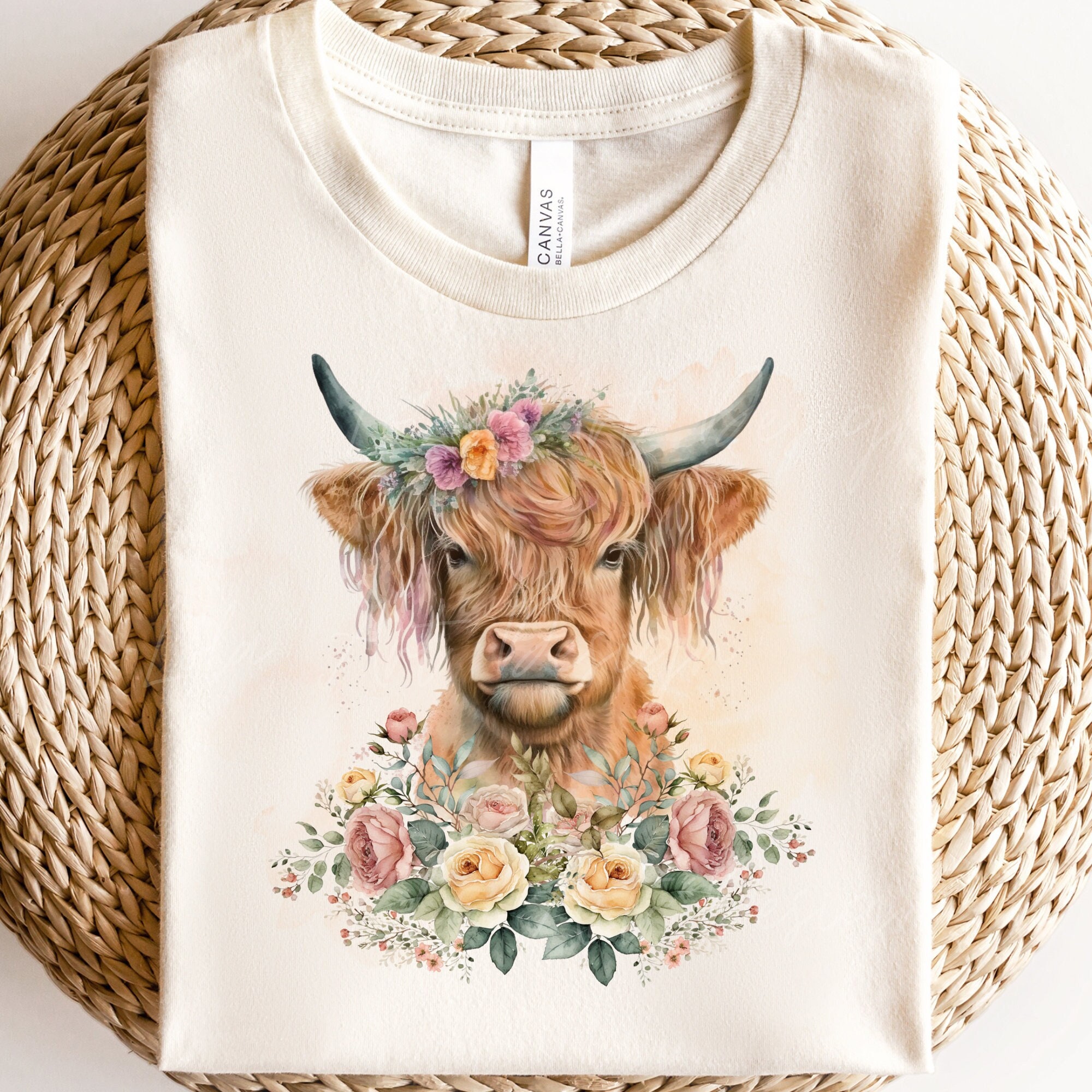 Highland Cow PNG Sublimation Design, Transparent Background Highland ...