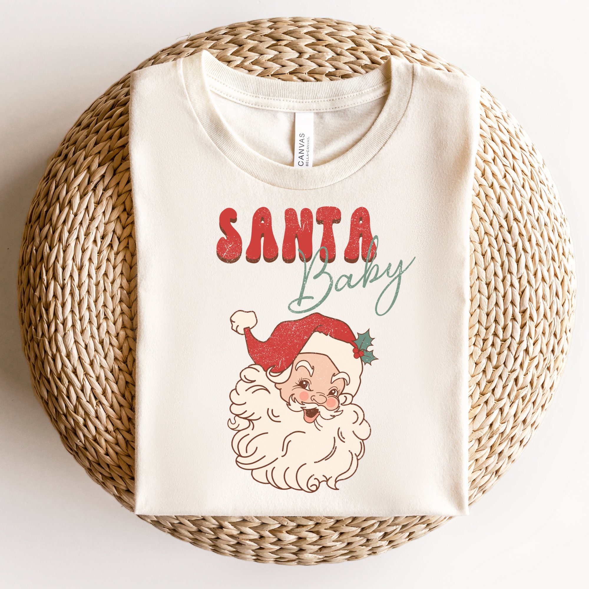 Retro Grunge Santa Baby Christmas Png Sublimation Design, Distressed ...