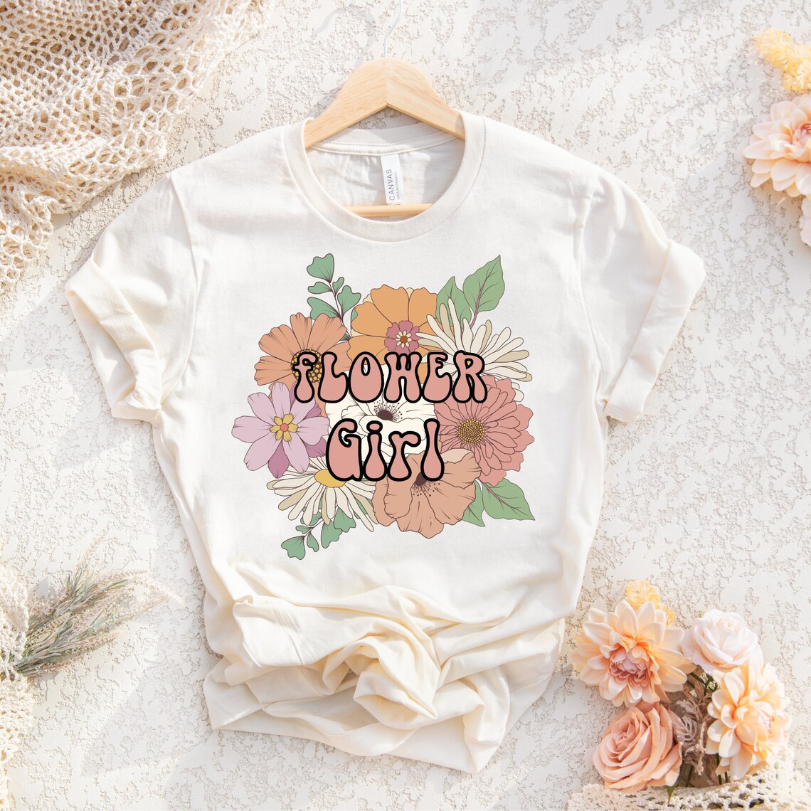 Flower Girl PNG for Sublimation Boho Flower Girl Shirt Design - Etsy