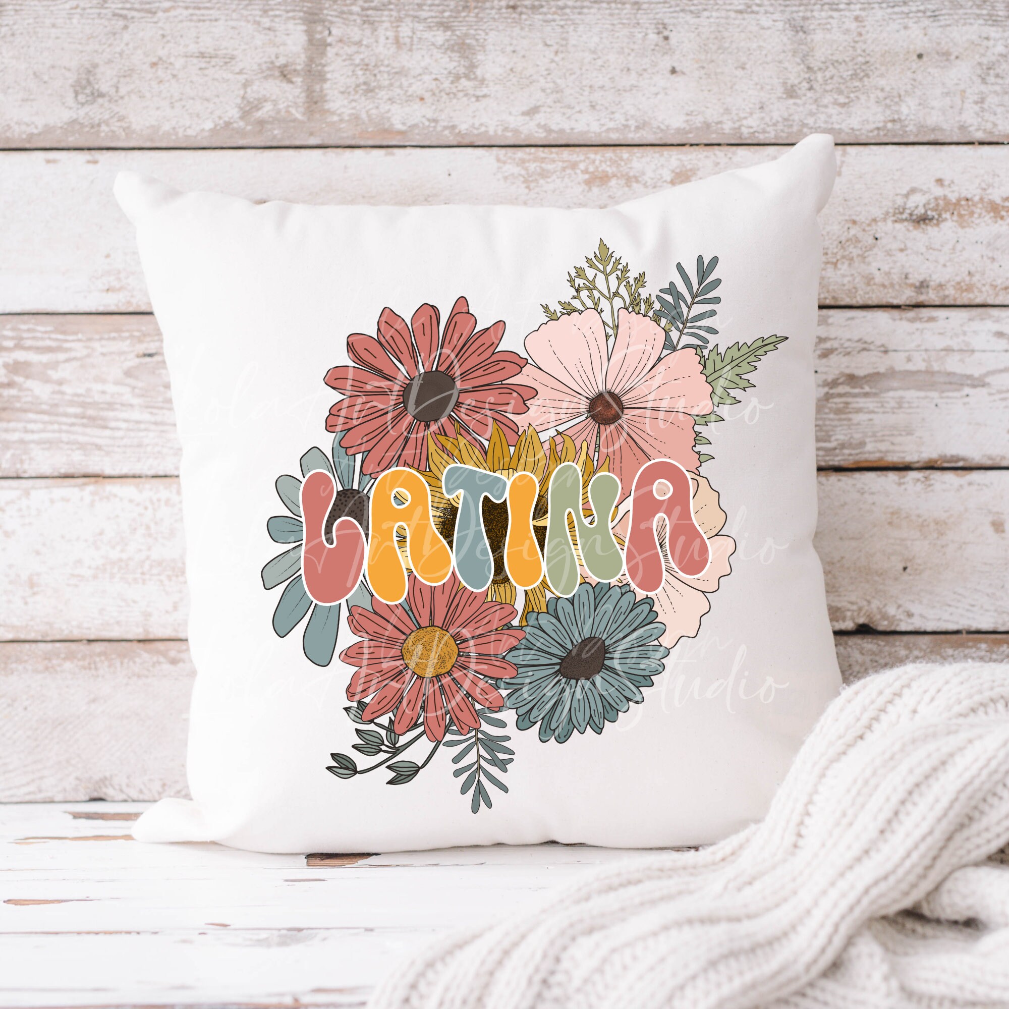 Floral Latina Png Design File for Sublimation Latina Floral - Etsy