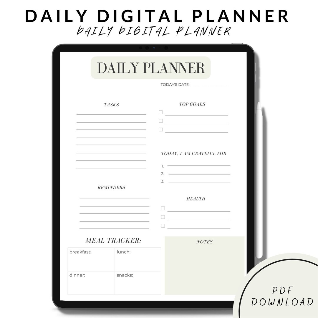 2022 2023 Minimalist Digital Planner, Daily Digital Planner, Digital ...