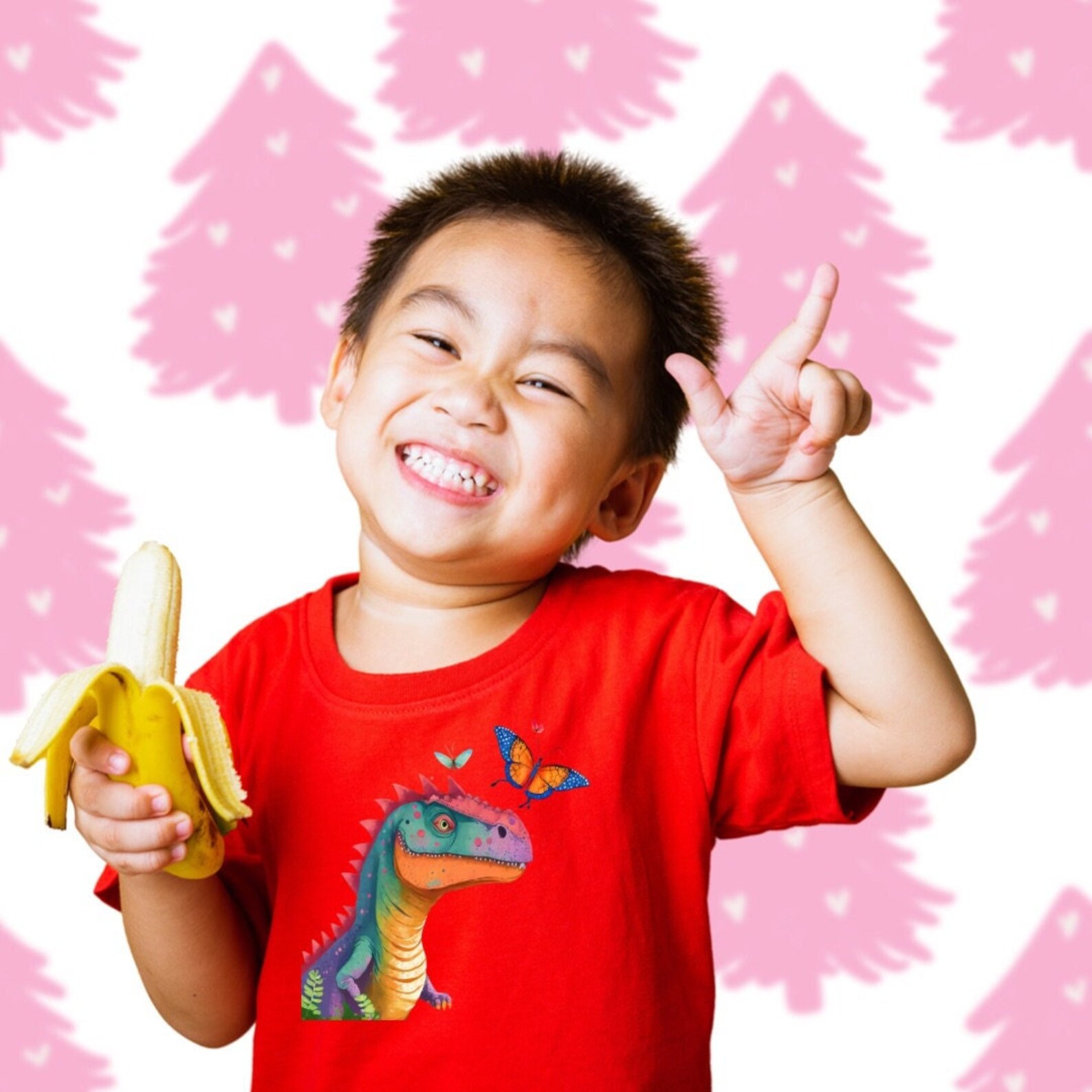 Dino Staring at Butterflies, Butterfly, Dino, Dinosaurs, DIY, SVG, PNG ...
