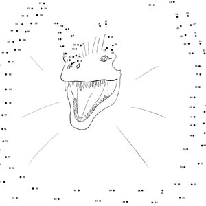 Connect the Dots Dinosaurs , Color and Connect, Connect Dots Dino ...