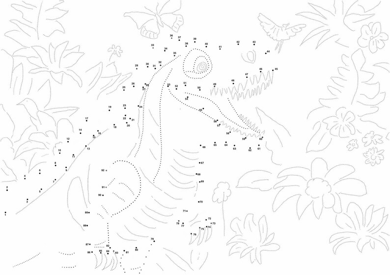 Connect the Dots Dinosaurs, Color and Connect, No Numbers Connect ...