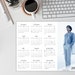 BTS Taehyung 2024 Calendar, Year at a Glance, 11x8.5 PDF, JPG ...