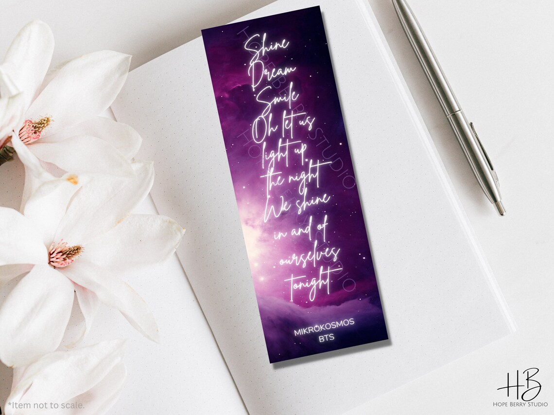 BTS Galaxy Lyric Bookmarks Printable Digital Download PDF - Etsy