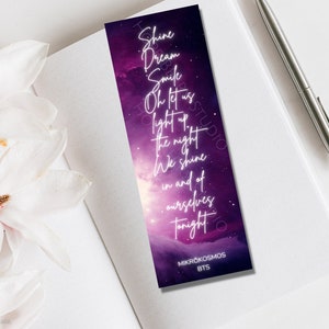 BTS Galaxy Lyric Bookmarks, Printable, Digital Download PDF - Etsy