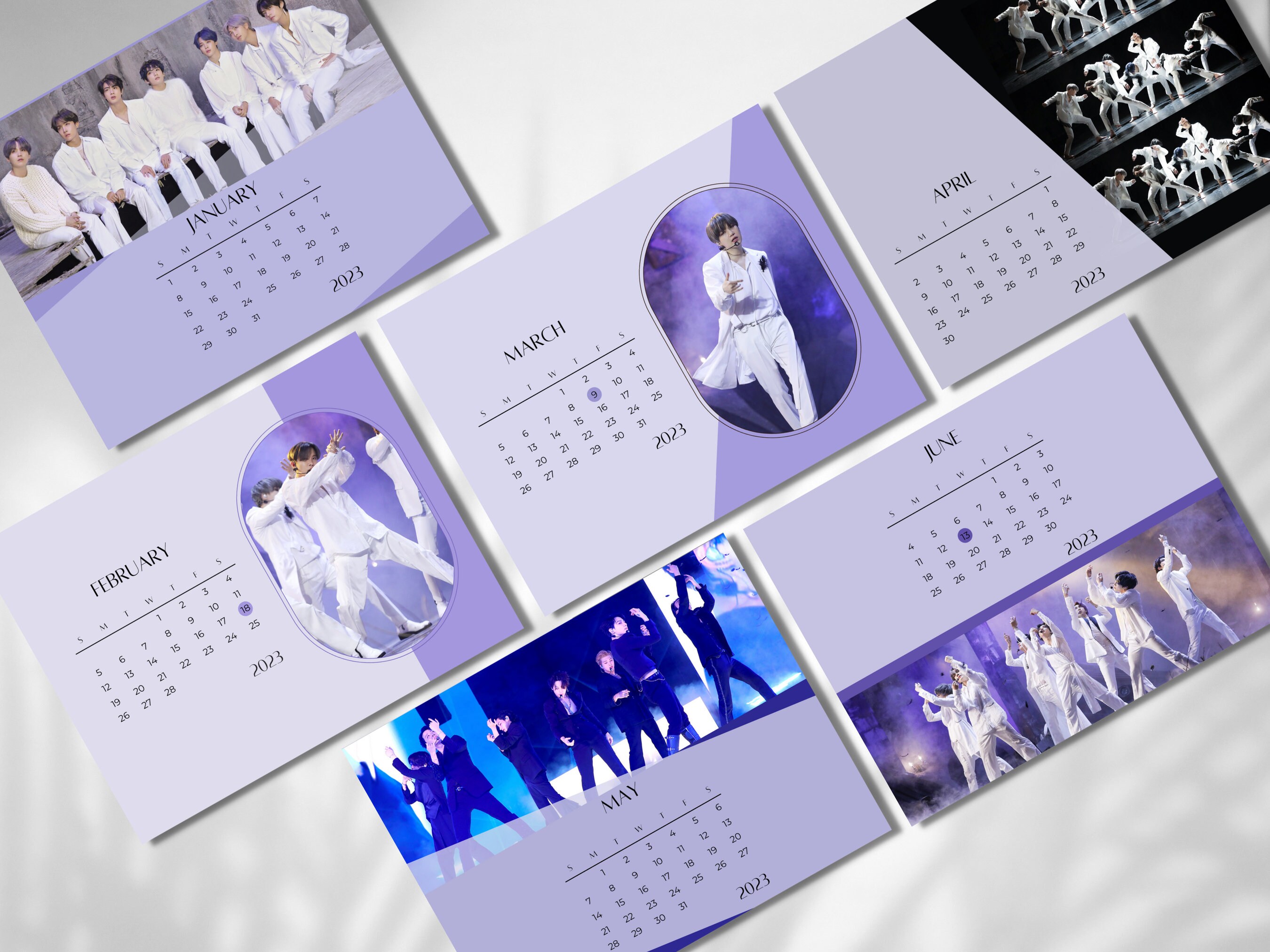 BTS 2023 Black Swan 12 Month Calendar, 11"x8.5" A4 PDF, Printable ...