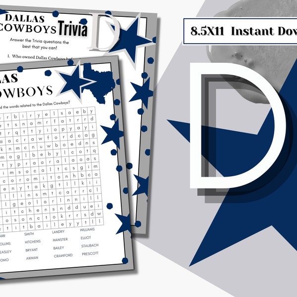 Dallas Cowboy Party Favor - Etsy