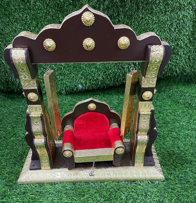 Laddu Gopal Jhula Velvet Work Doli / Home Temple Decor / Swing ...