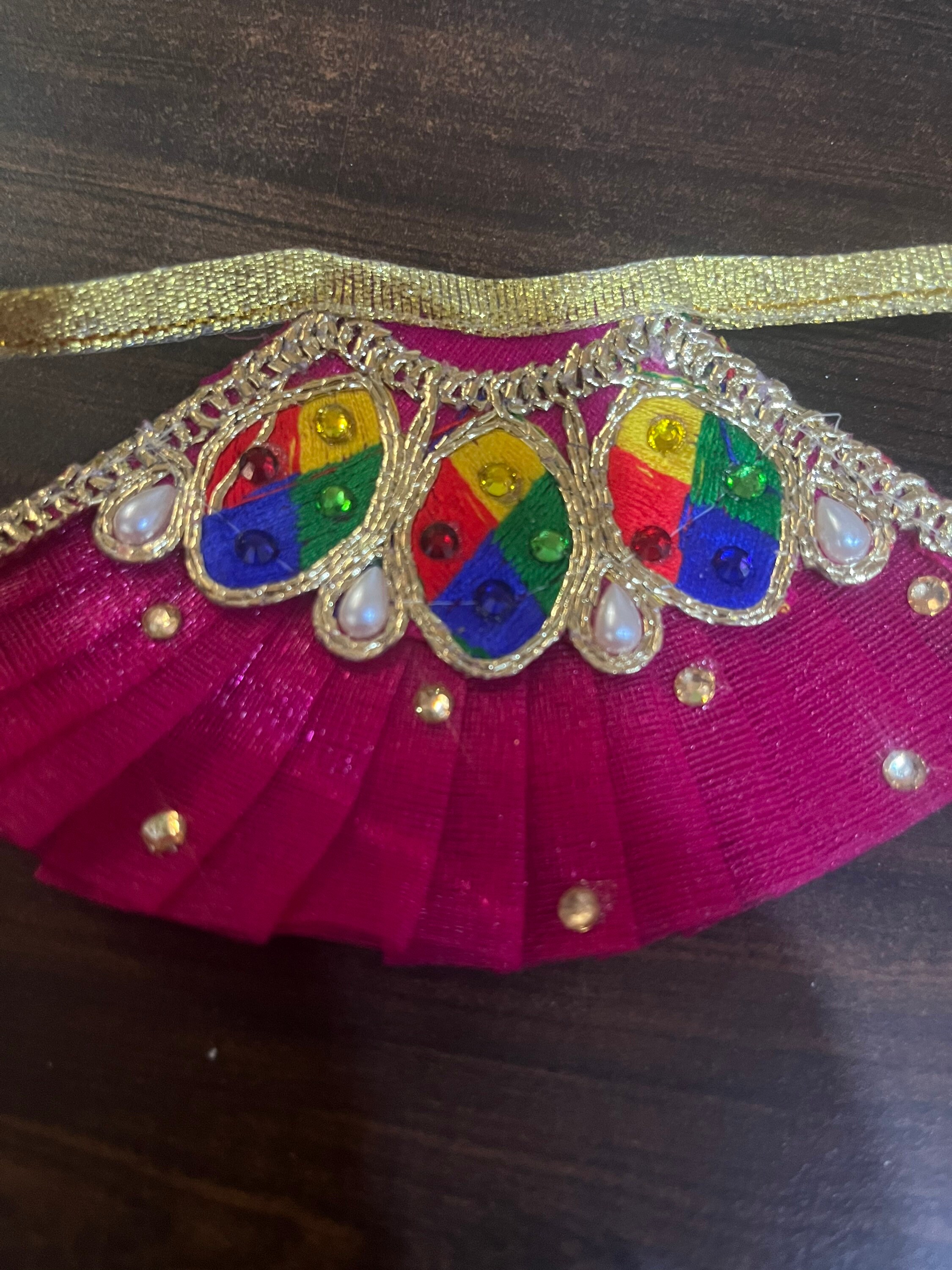 Amazing Ganesh Ji Radha Rani and Mata Rani Lehenga Patka / - Etsy UK