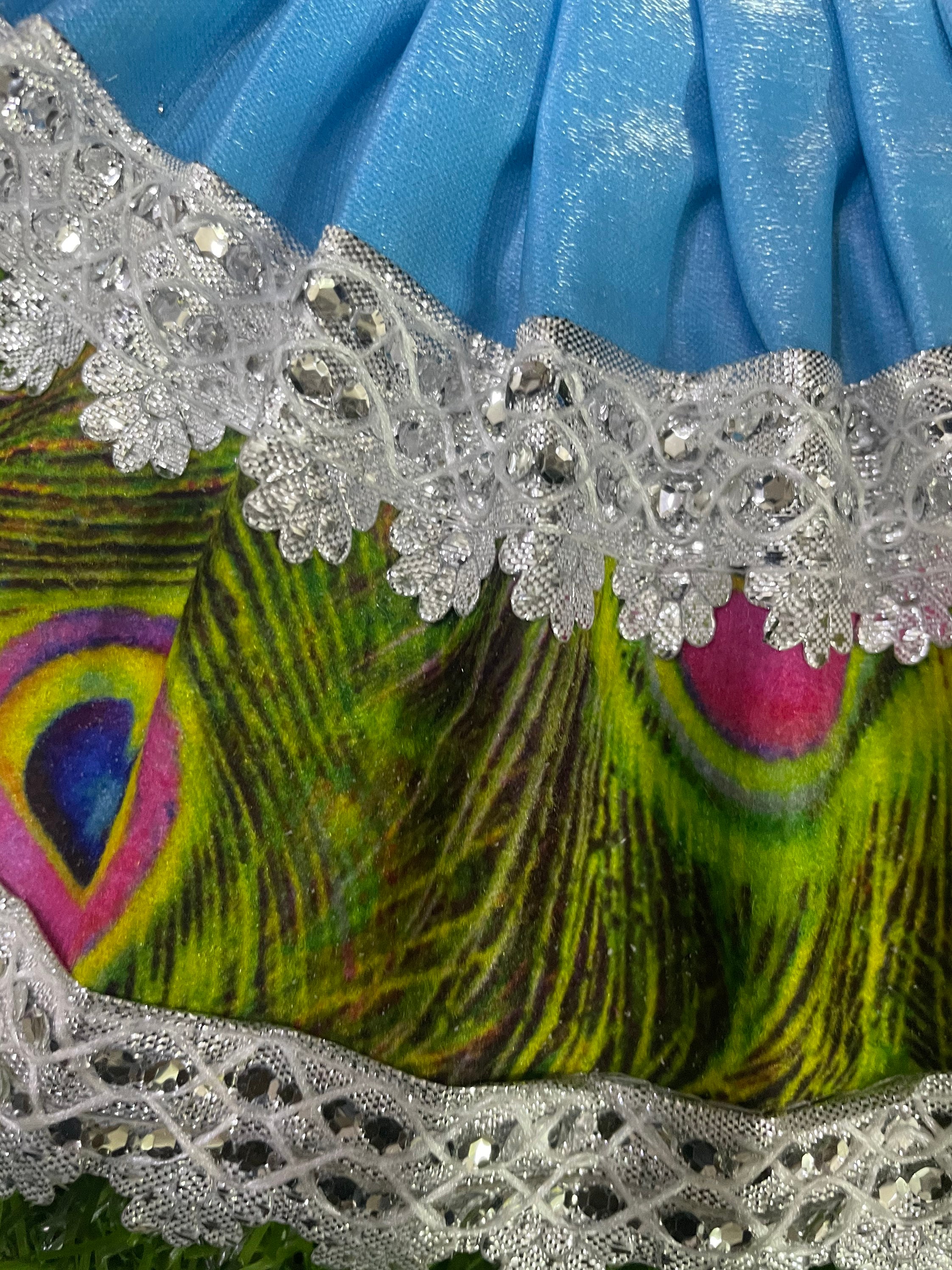 Amazing Ganesh Ji Radha Rani and Mata Rani Lehenga Patka / - Etsy