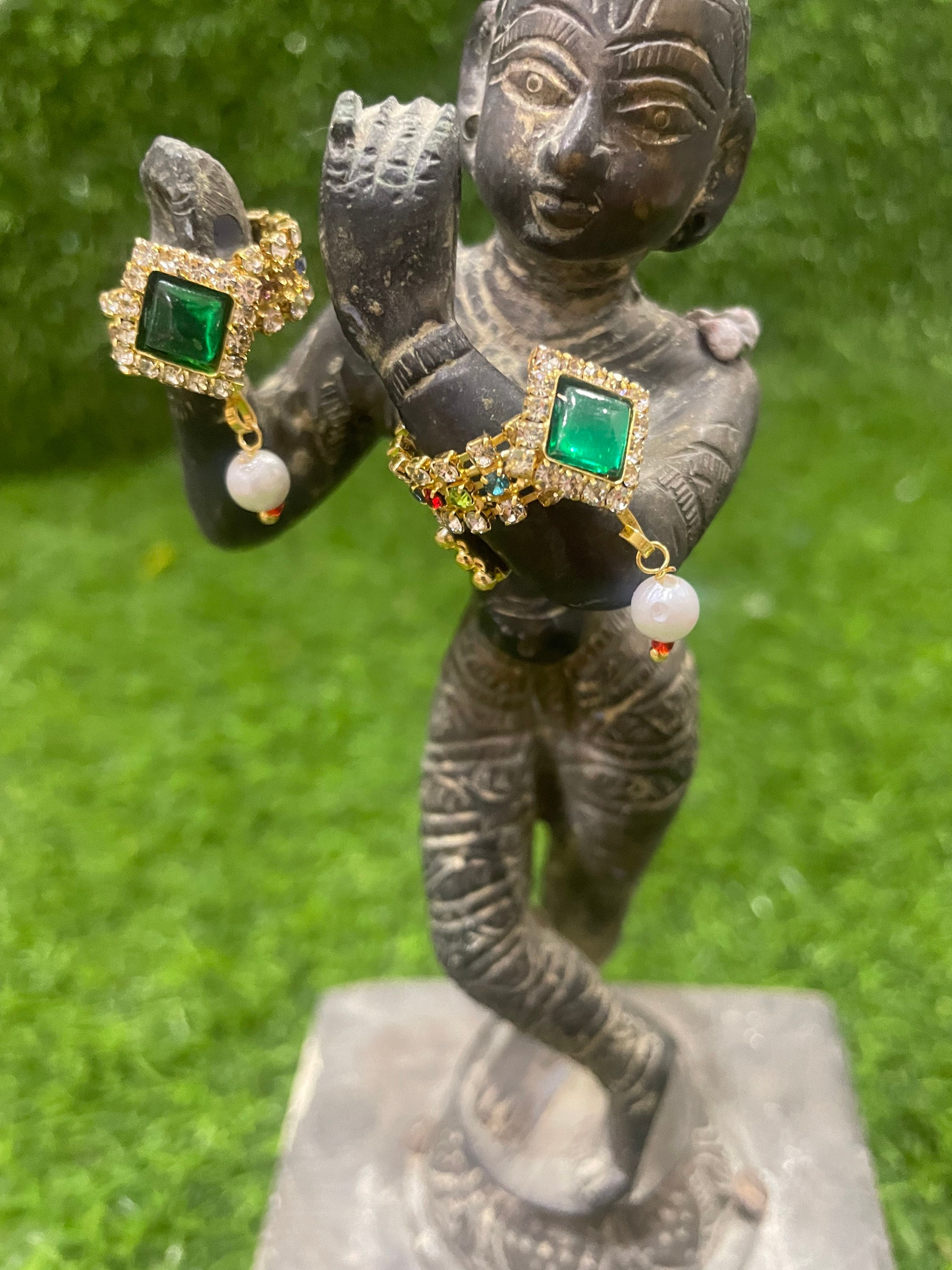 Stone Embellished Radha Krishna Bangles / Size 3,4,5 Laddu Gopal Kangan ...