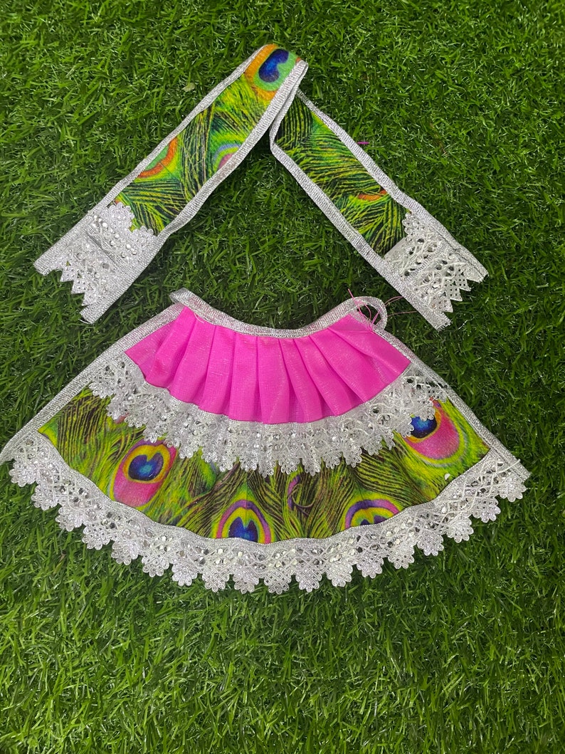 Amazing Ganesh Ji Radha Rani and Mata Rani Lehenga Patka / - Etsy