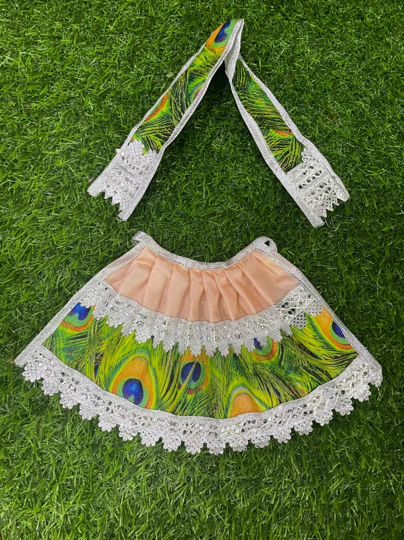 Amazing Ganesh Ji Radha Rani and Mata Rani Lehenga Patka / - Etsy