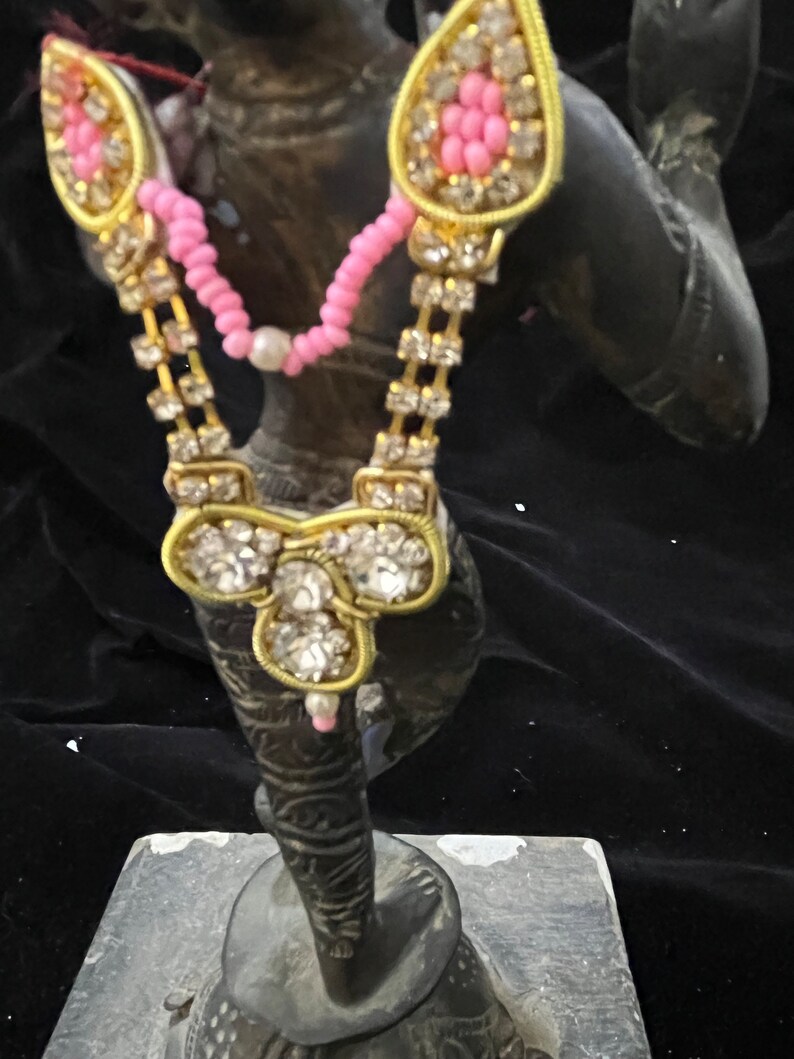 Krishna Mukut and Mala / Gopal Ji Stone Crown / Jewellery for - Etsy
