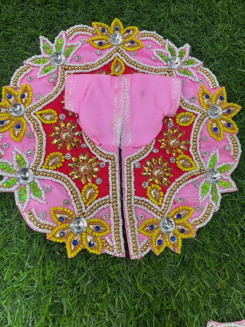 Designer Pink and Yellow Krishna Dress / Available for Size 0 , 1 , 2 ...