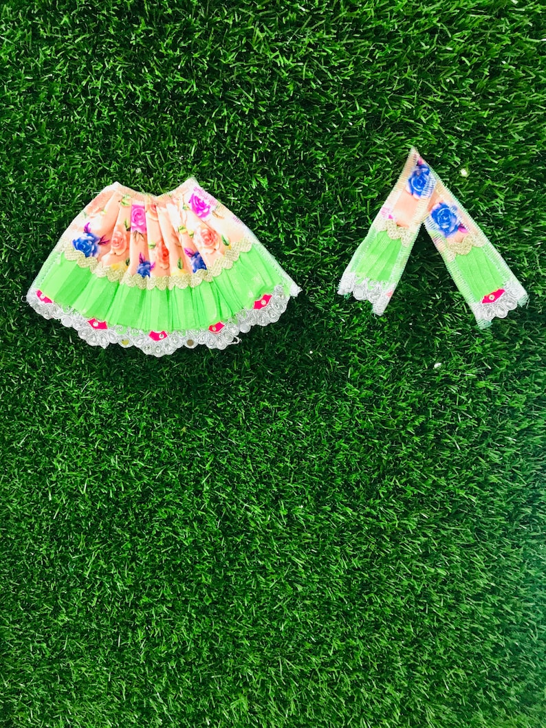 Amazing Ganesh Ji Radha Rani and Mata Rani Lehenga Patka / - Etsy