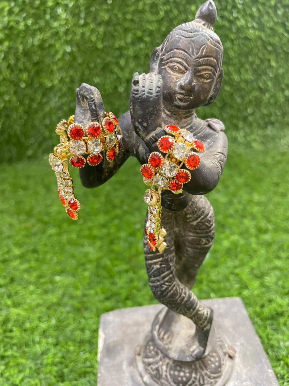 Stone Embellished Radha Krishna Bangles / Laddu Gopal Kangan ...