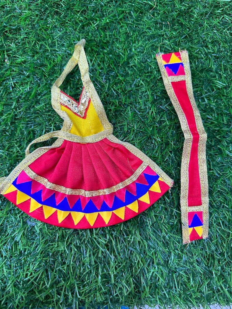 Amazing Ganesh Ji Radha Rani and Mata Rani Lehenga Patka / - Etsy