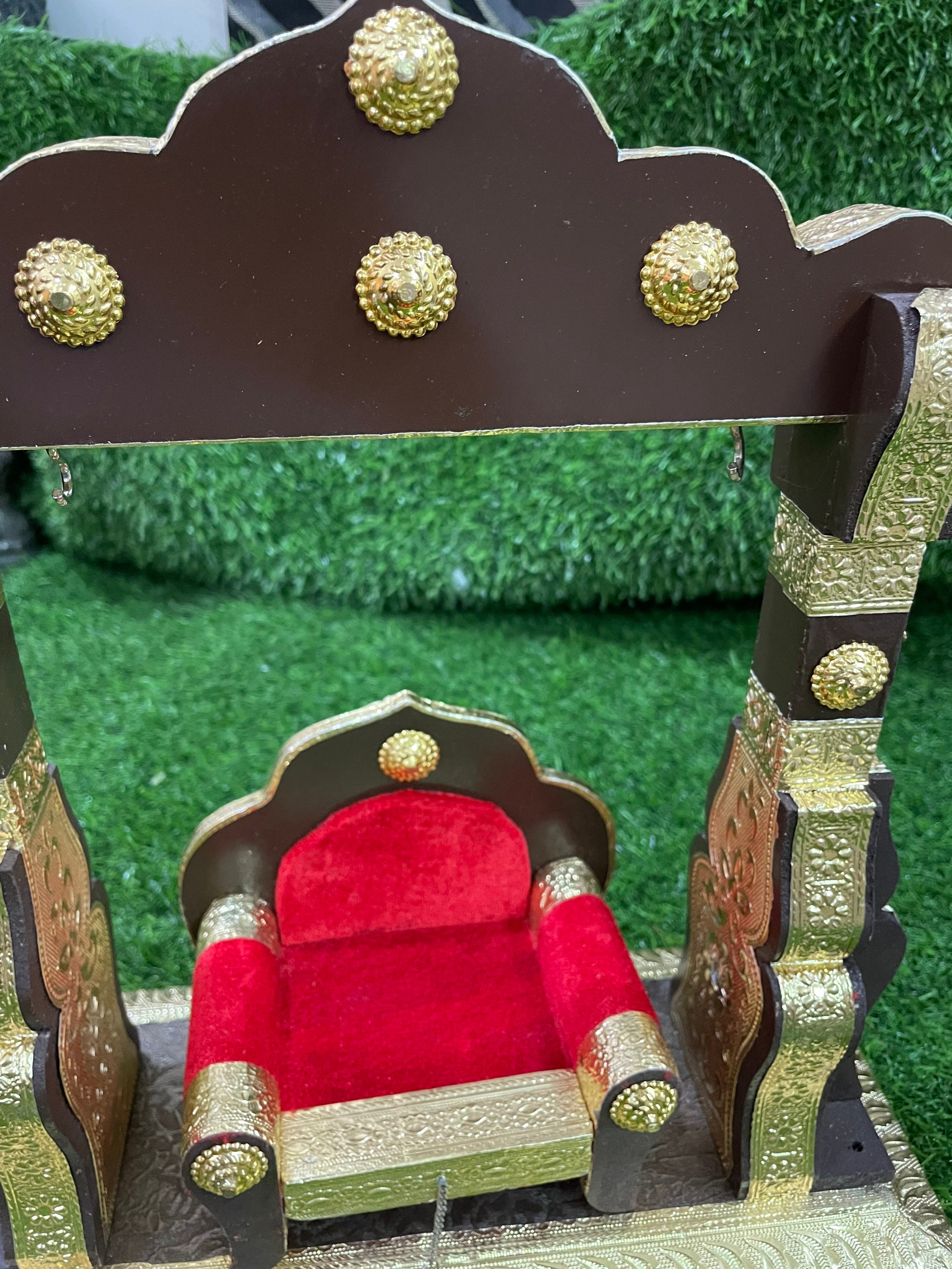 Laddu Gopal Jhula Velvet Work Doli / Home Temple Decor / Swing ...