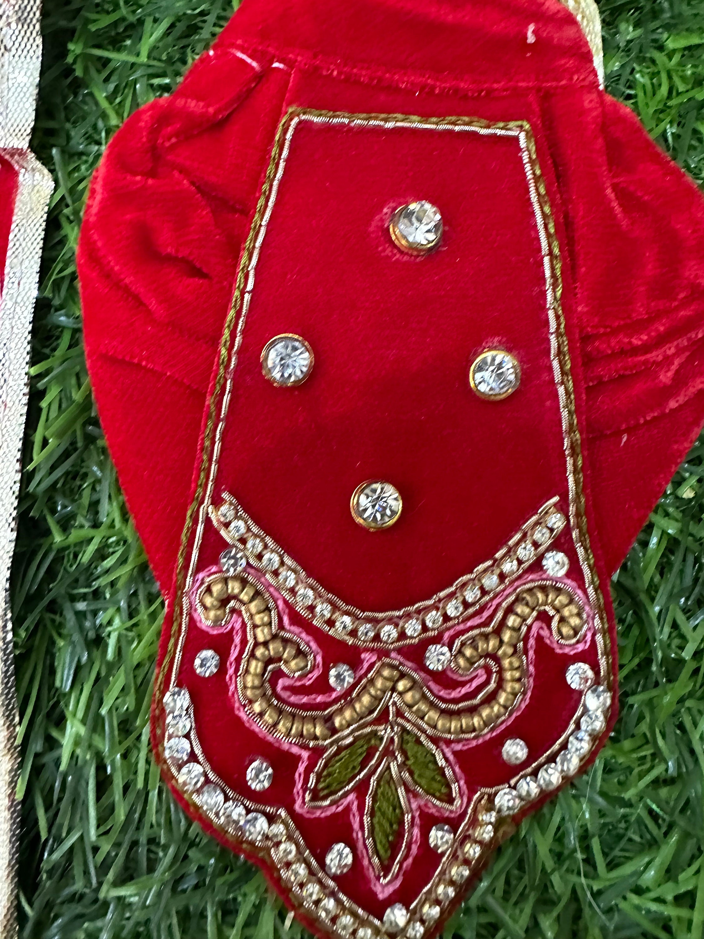 Amazing Radha Krishna Red Dress / Available in Size 4 Inches Lehenga ...