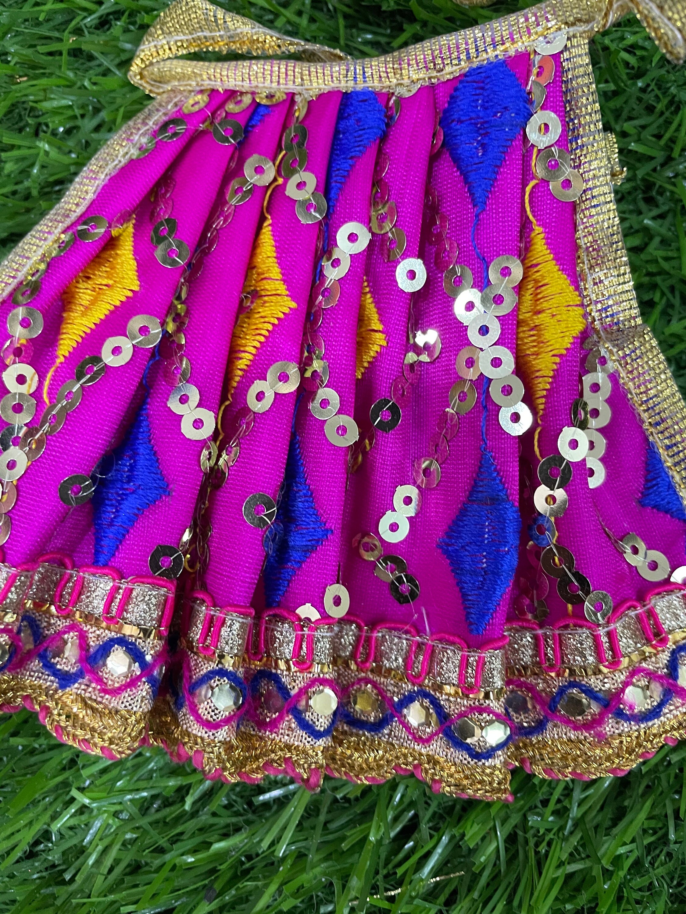 Beautiful Radha Krishna Dress in Beautiful Colour / Sequin Work ...
