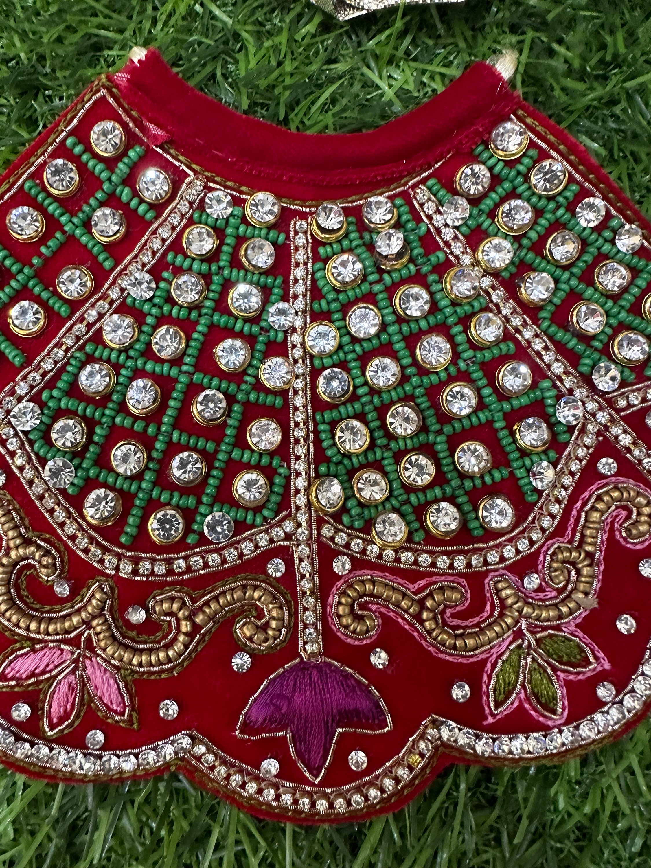 Amazing Radha Krishna Red Dress / Available in Size 4 Inches Lehenga ...