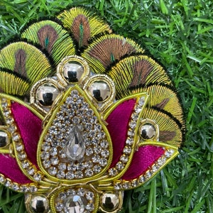 Elegant Resham Thread Krishna Kalangi / Laddu Gopal Statue Pin for ...