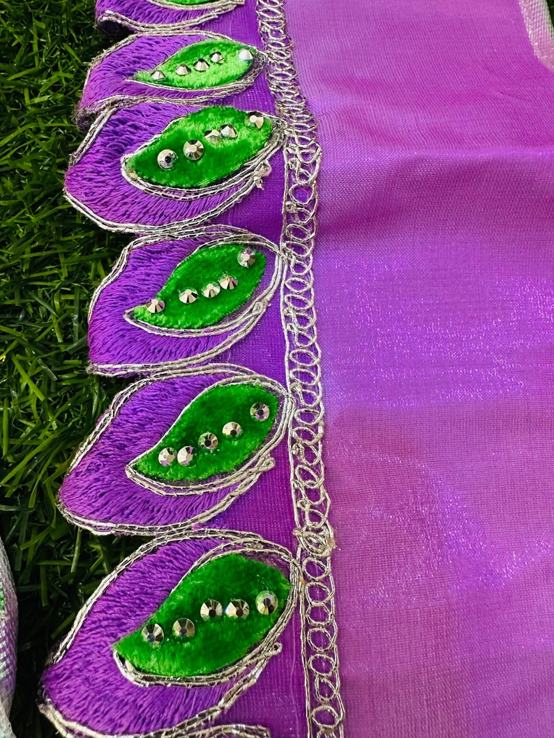 Radha Krishna Dress / Lace Border on Silk Fabric / Available in 3 , 4 ...