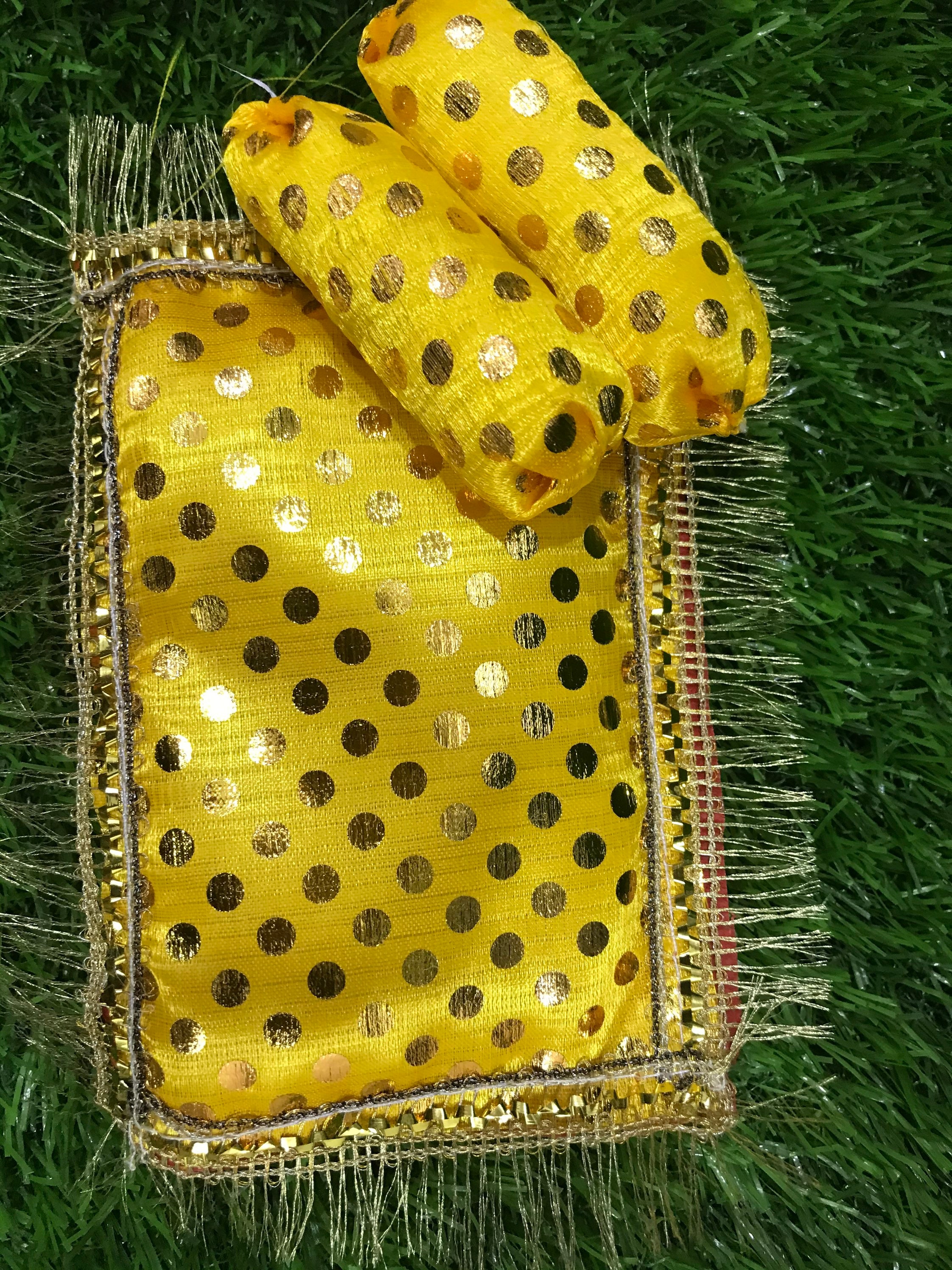 Laddu Gopal Gaddi for Singahasan/ Bed for Deity Idols / 2 Patterns ...