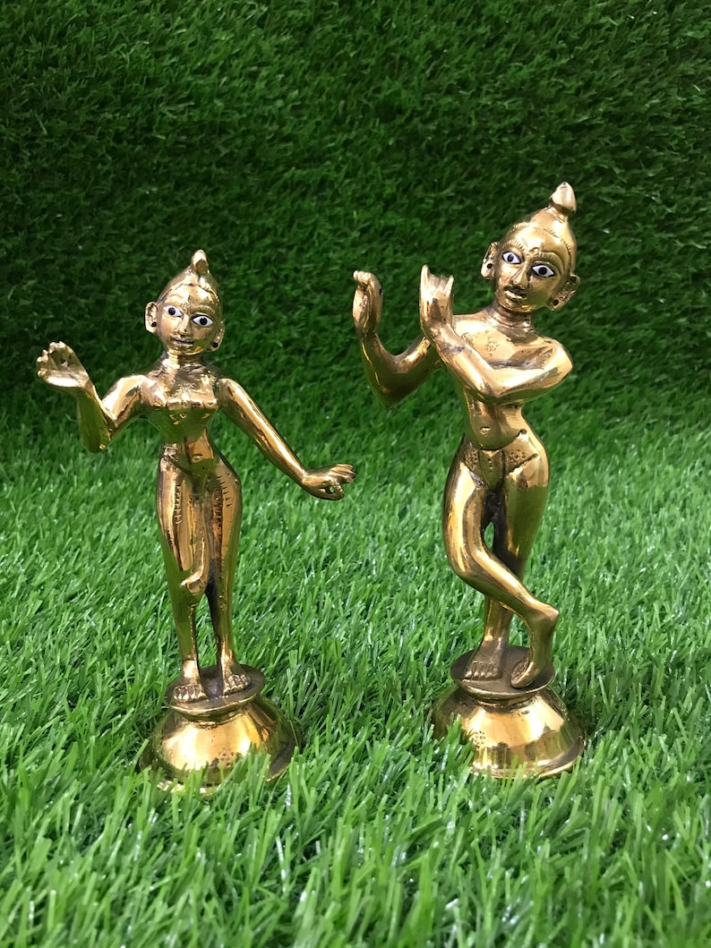 Beautiful Brass Radha Krishna Idol / Yugal Jodi Radha Madhav / - Etsy