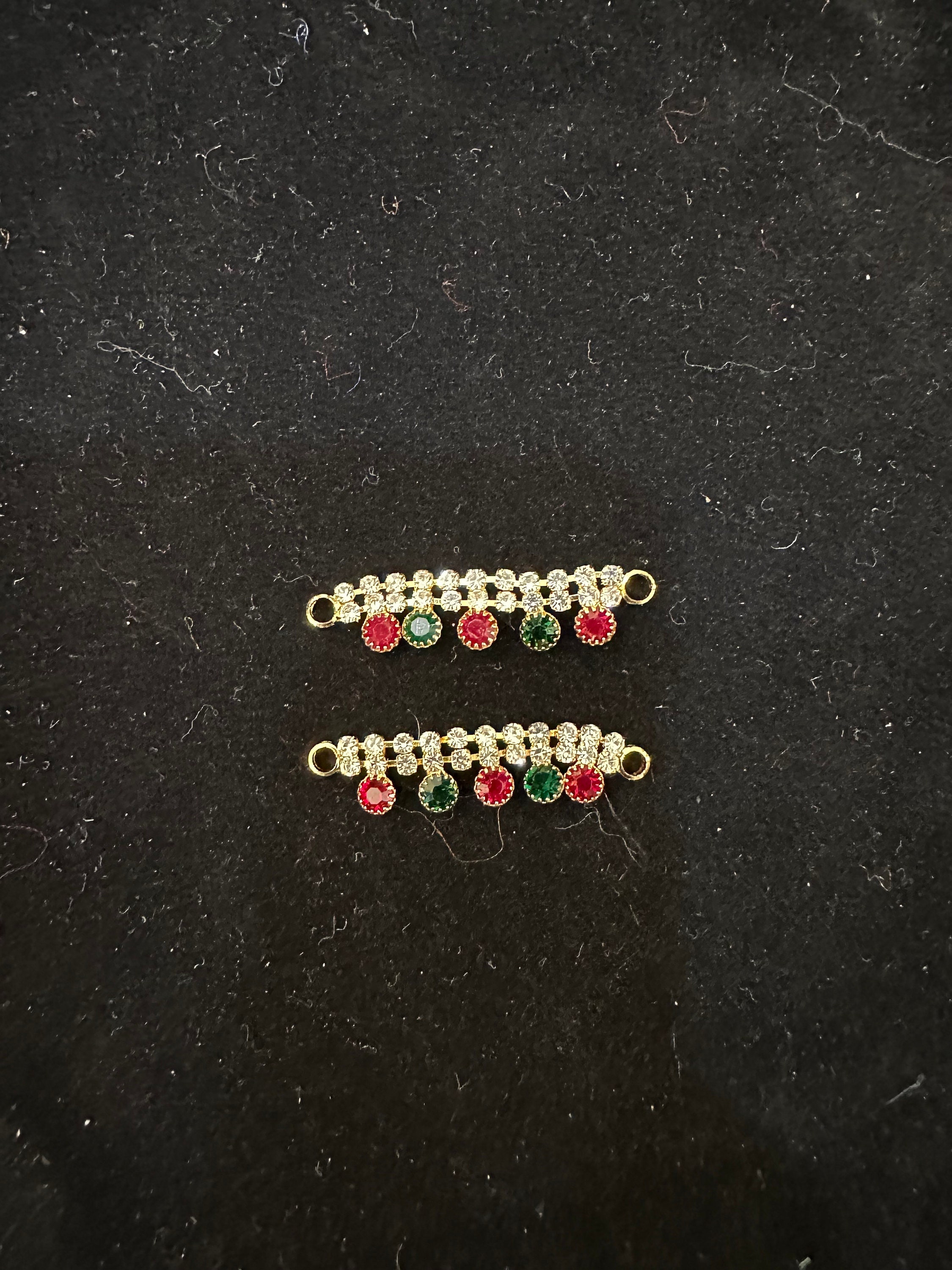 Stone Embellished Set of 2 Radha Krishna Anklets / Size 6-10 Inch Idol ...
