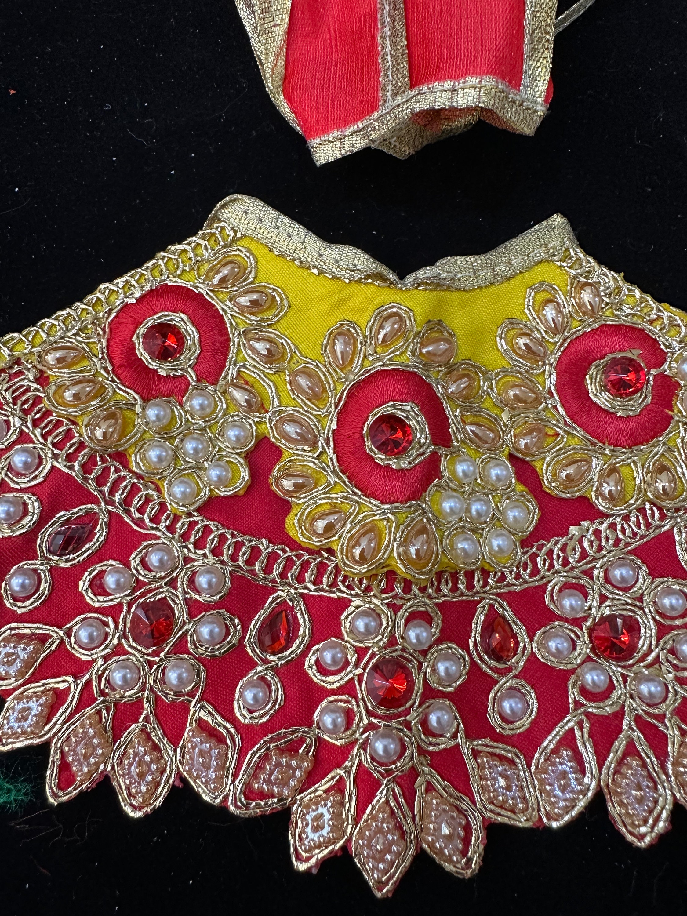 Radha Krishna Dress in Beautiful Colours / Embroidery and Pearl Work ...