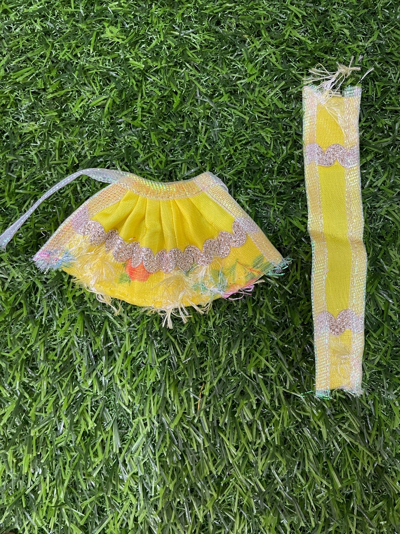 Amazing Ganesh Ji , Radha Rani and Mata Rani Lehenga Patka / Available ...