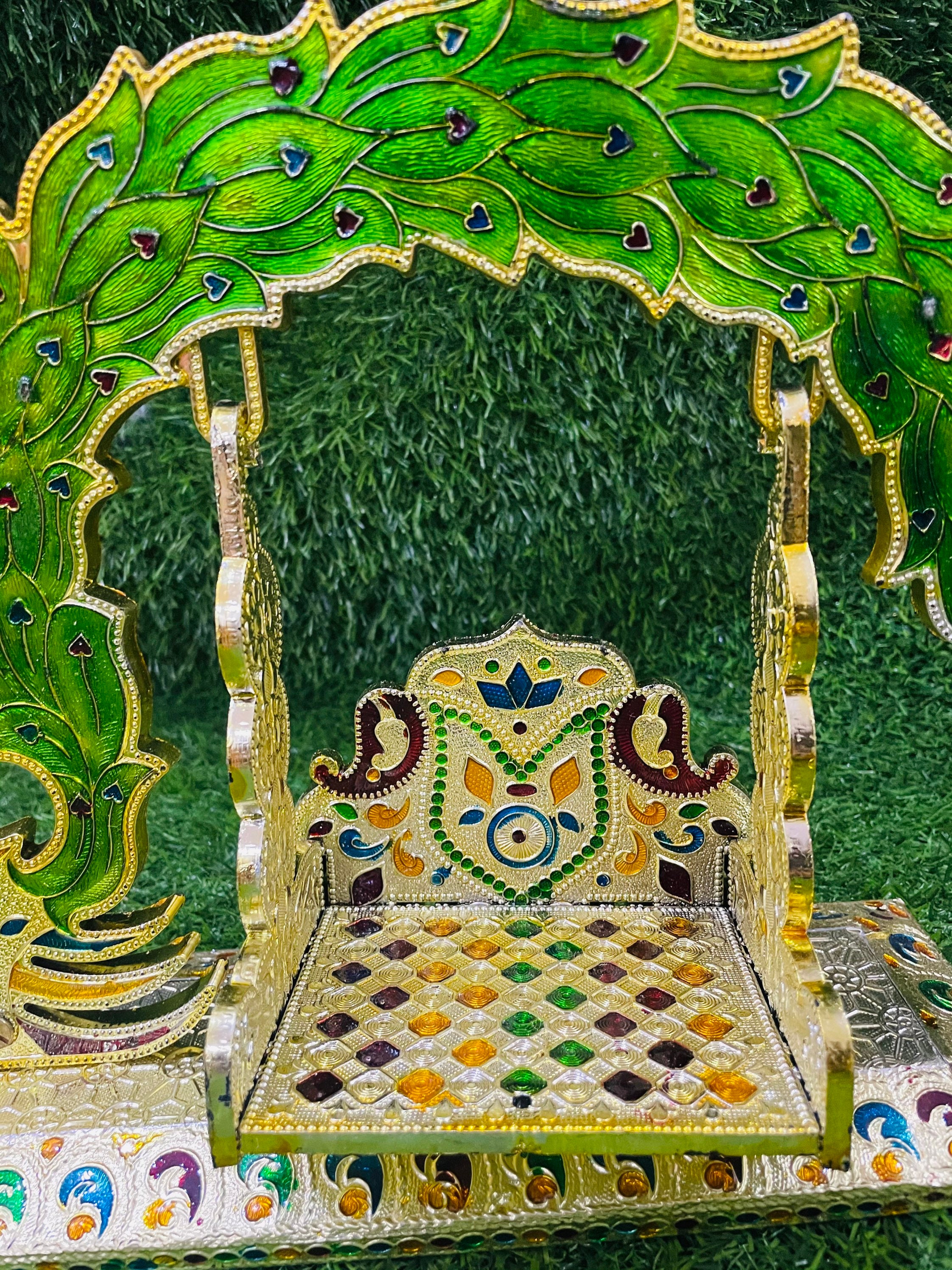 Laddu Gopal Jhula With Minakari Work / Home Temple Decor / - Etsy