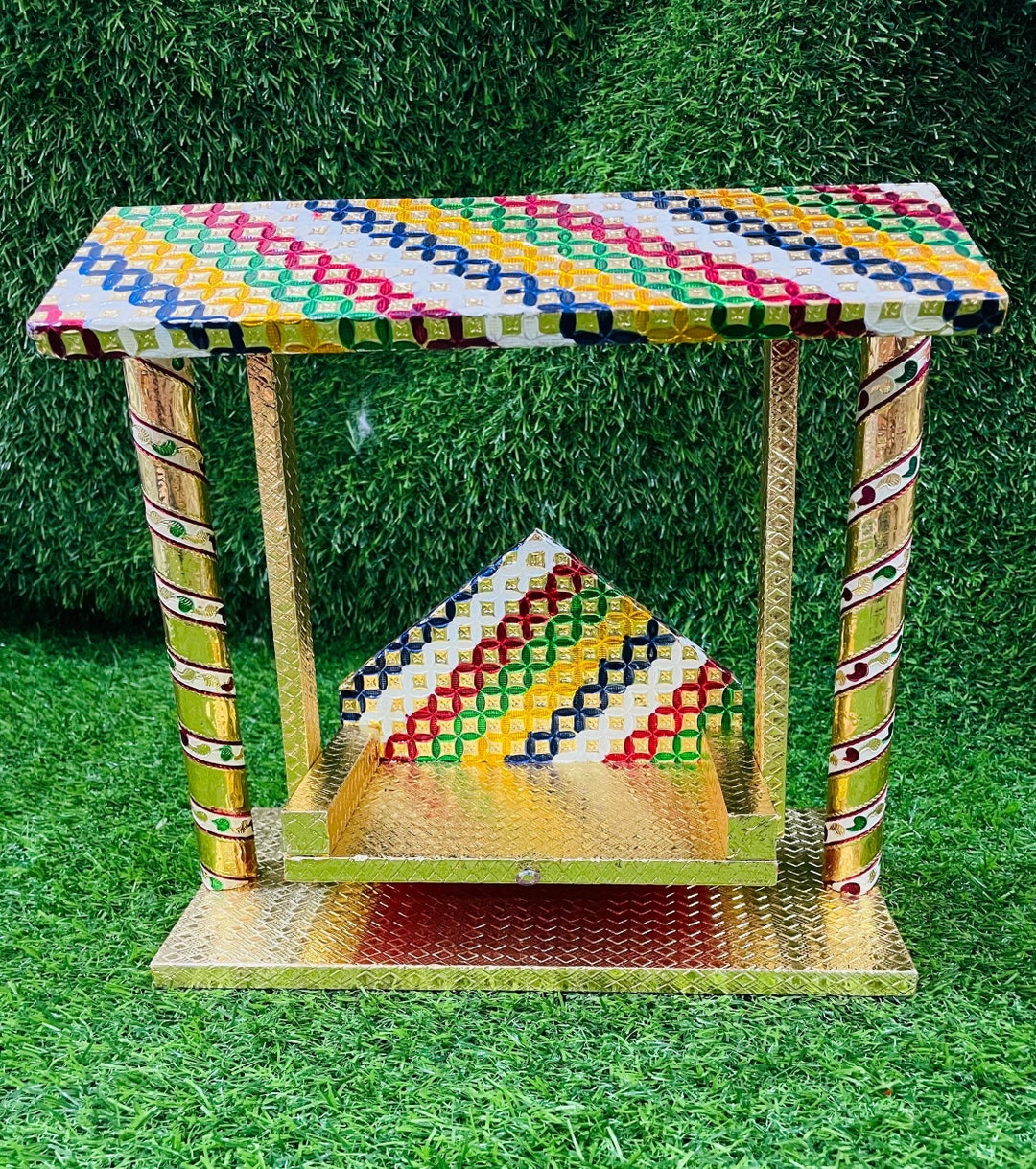 Laddu Gopal Jhula With Minakari Work / Home Temple Decor / Swing ...