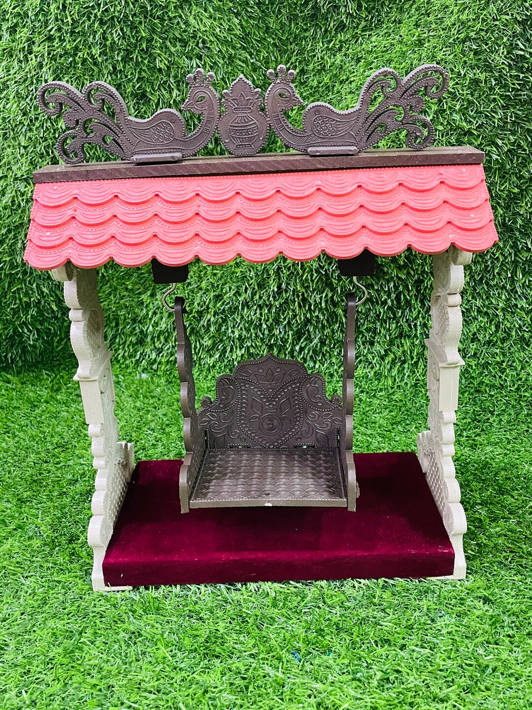 Laddu Gopal Fibre Jhula in Modern Style / Home Temple Decor / Swing ...