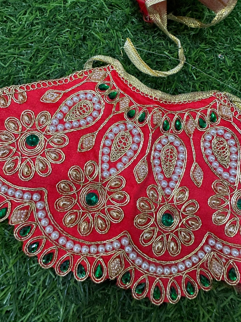 Beautiful Radha Krishna Dress in Beautiful Colour / Stone and Pearl ...