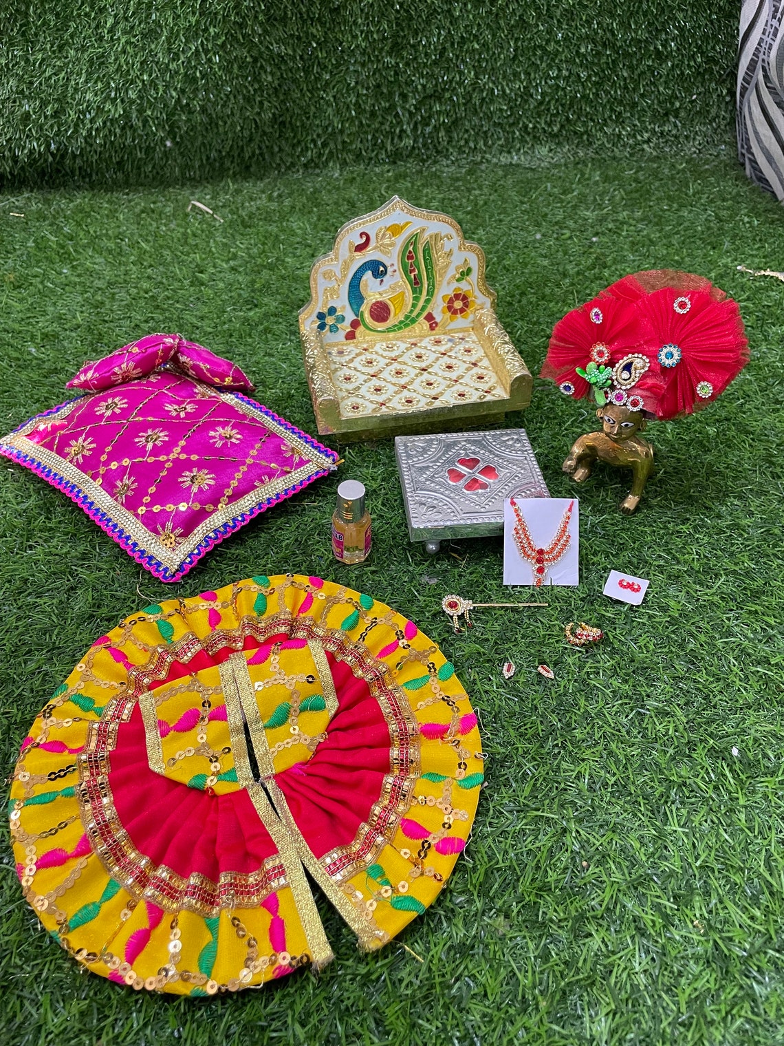 Laddu Gopal , Clothes , Shringar Set / Home Decor / Temple Decor / All ...