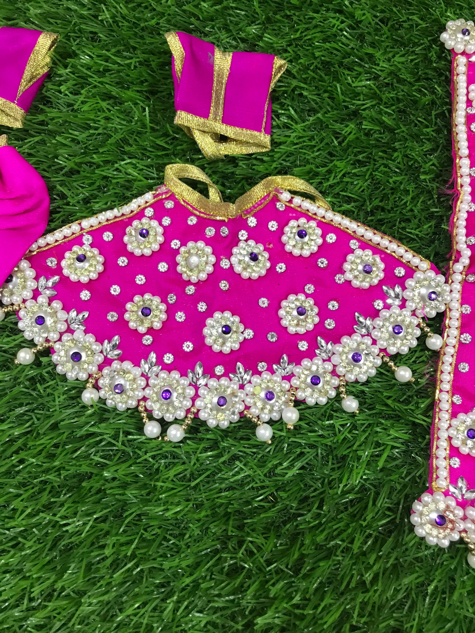 Beautiful Radha Krishna Dress in 5 Colours / Pearl and Stone Work ...