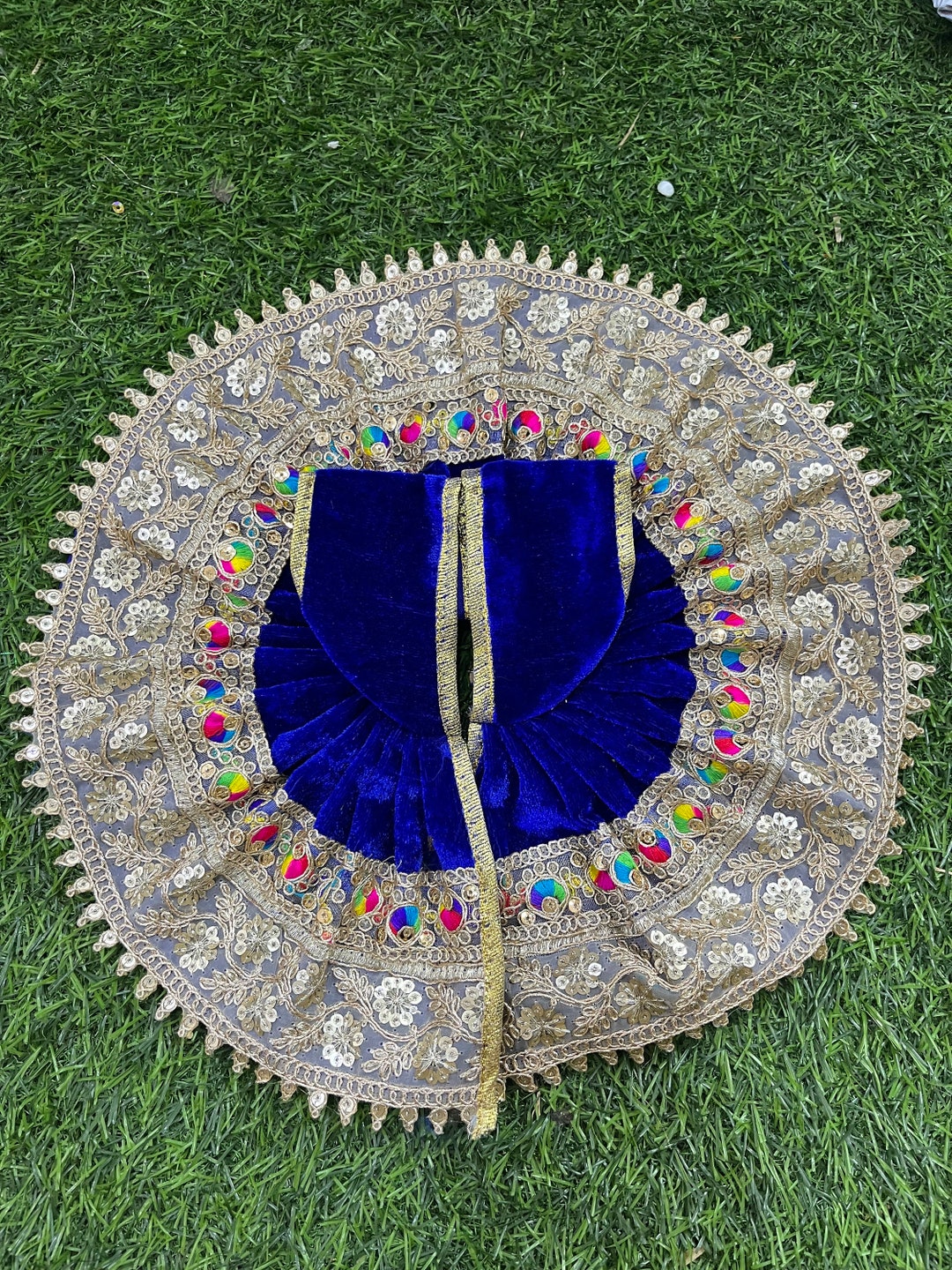 Beautiful Krishna Dress in Royal Blue Velvet Fabric / Size 4 Laddu ...