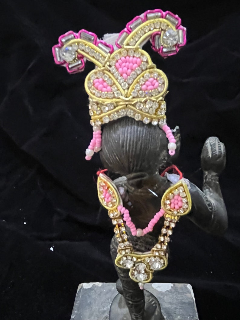 Krishna Mukut and Mala / Gopal Ji Stone Crown / Jewellery for - Etsy